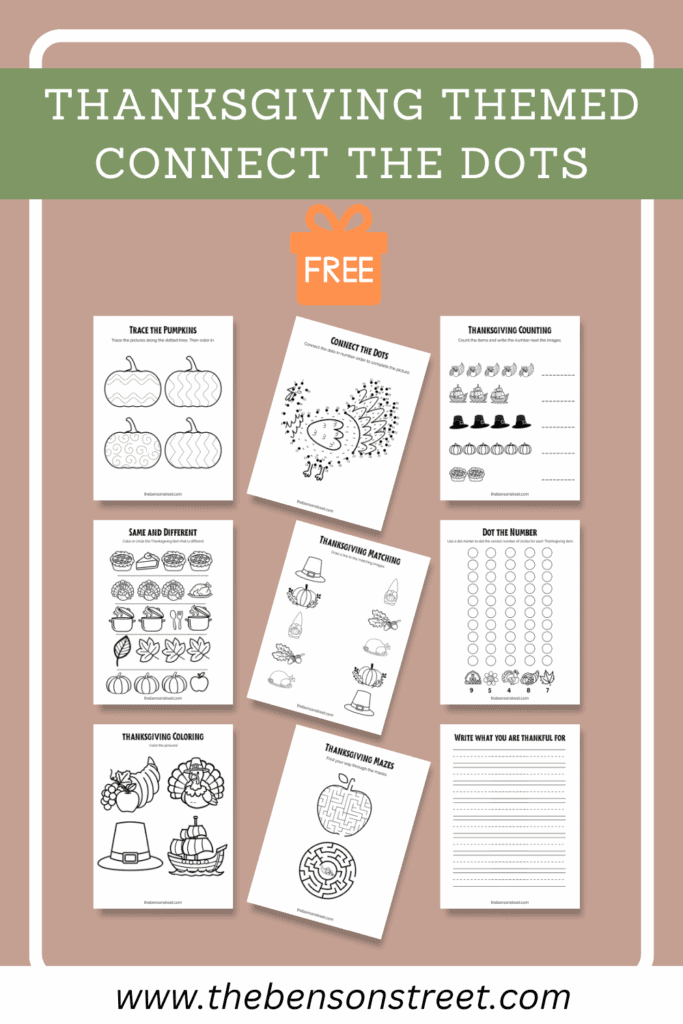 Free Printable Thanksgiving Activities for Preschoolers - The Benson Street