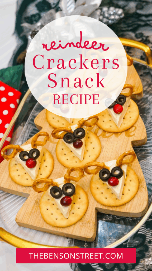 Rudolph Reindeer Crackers with Cheese Appetizer - The Benson Street