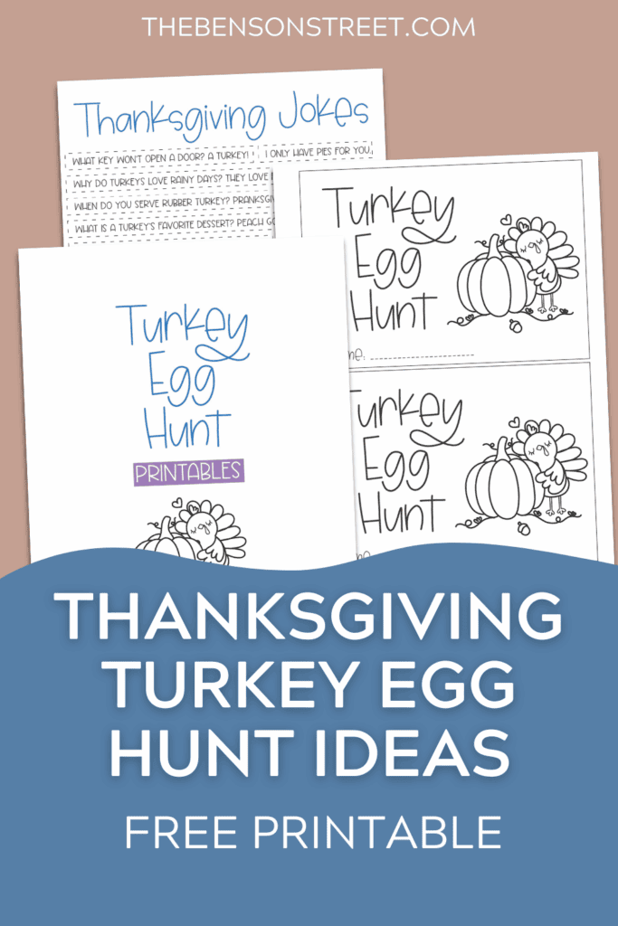 Free Turkey Egg Hunt Printables for Thanksgiving - The Benson Street