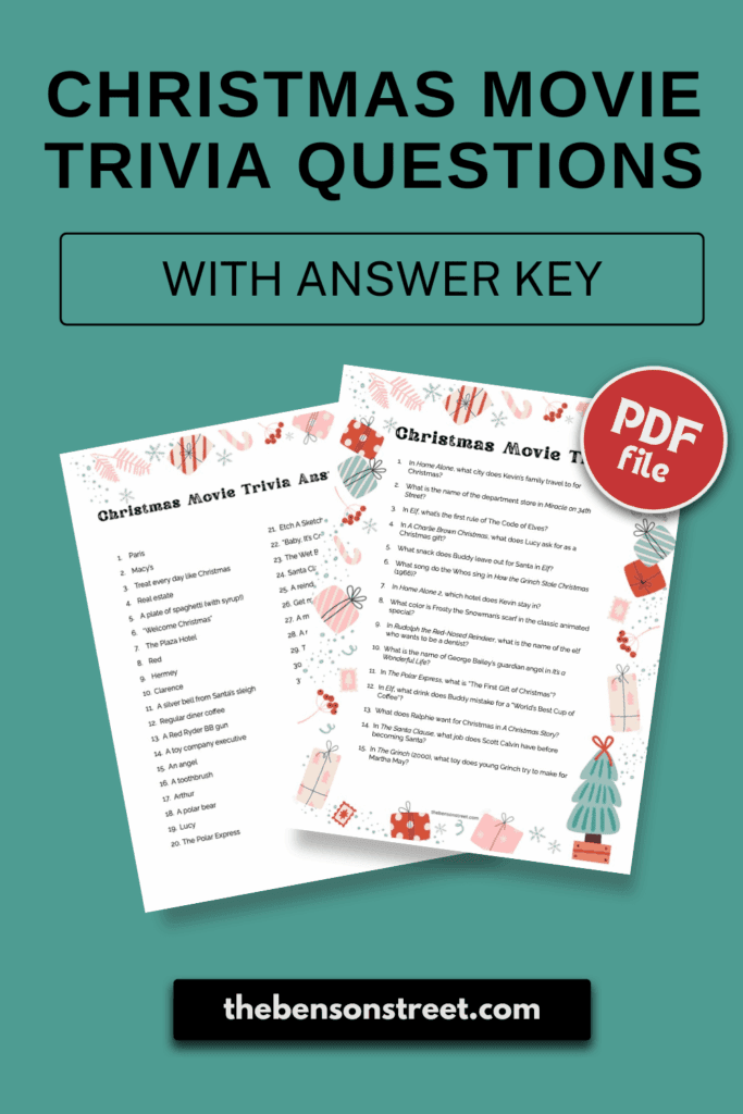 Free Christmas Movie Trivia Printable Questions & Answers