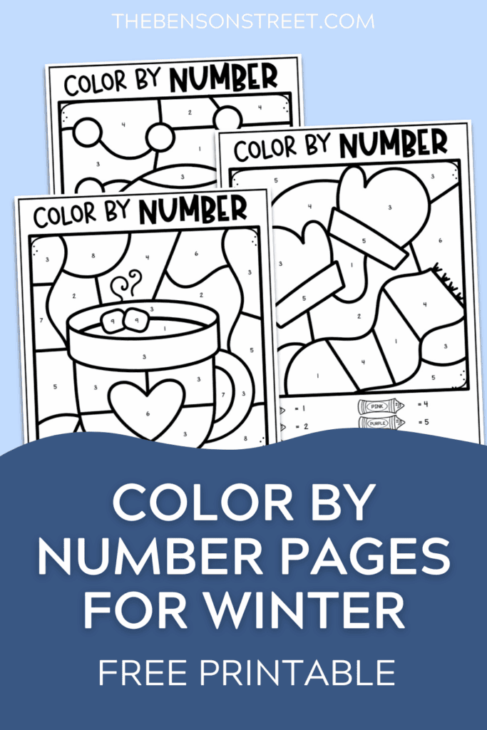 Free Printable Winter Color by Number Pages