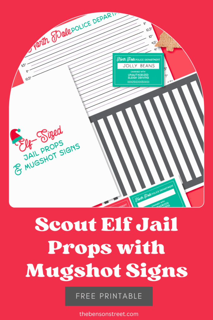Free Printable Elf on the Shelf Jail Mugshot Props