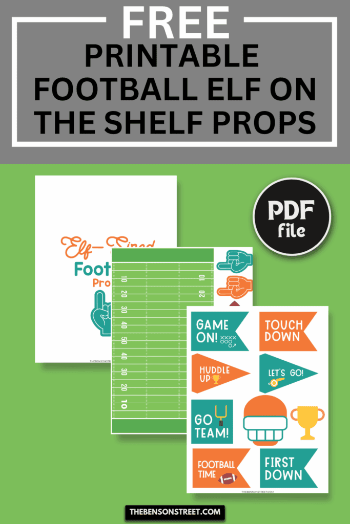 Free Printable Elf on the Shelf Football Props