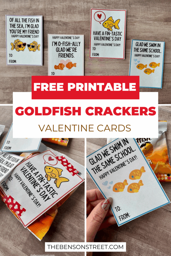 Free Goldfish Valentines Printable Cards for Kids - The Benson Street