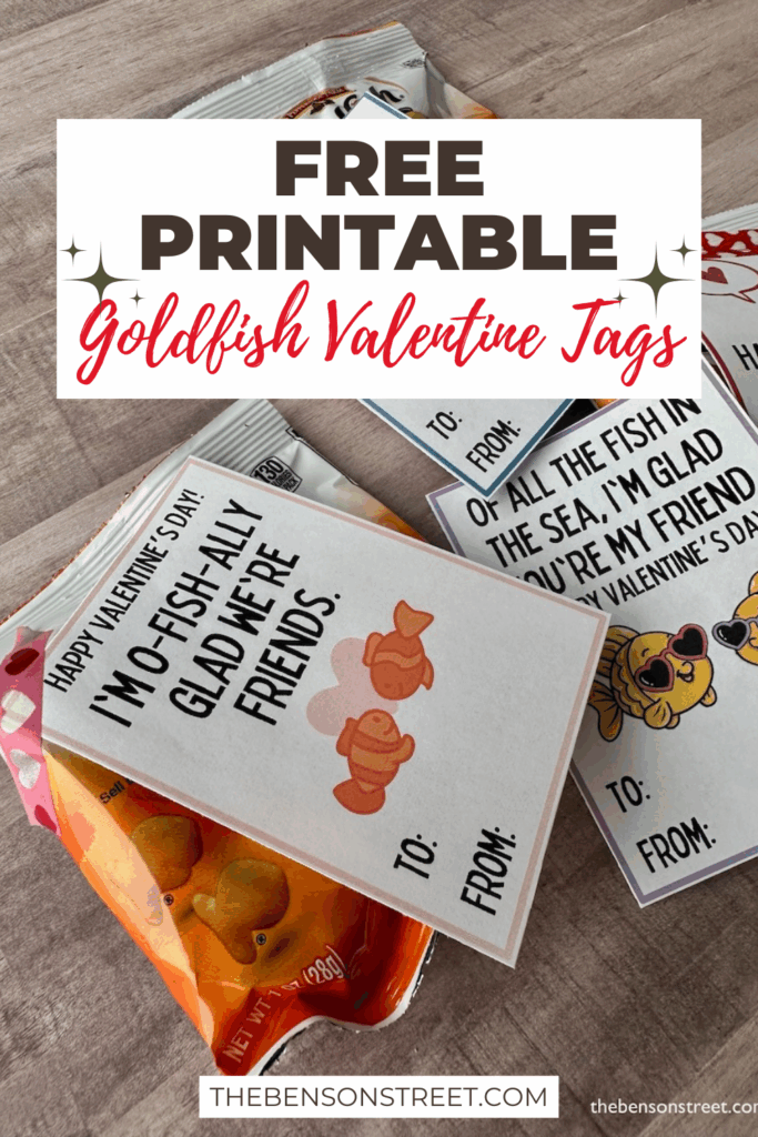 Free Goldfish Valentines Printable Cards for Kids - The Benson Street