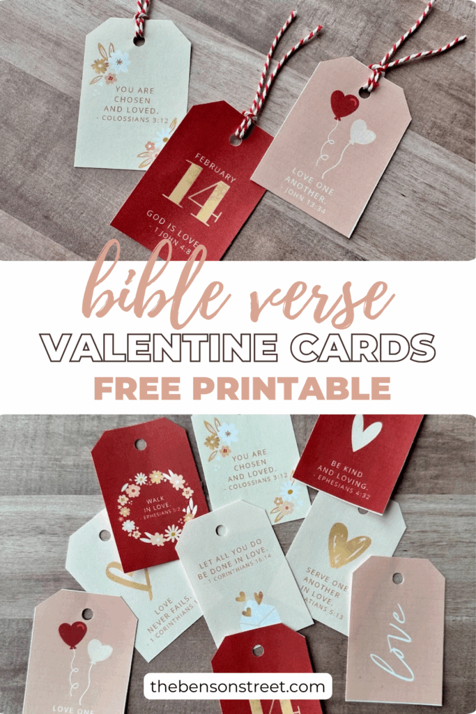 Scripture Valentines Free Printable Tags with Verses