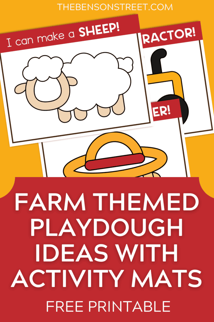 Free Printable Farm Playdough Mats with Animals - The Benson Street