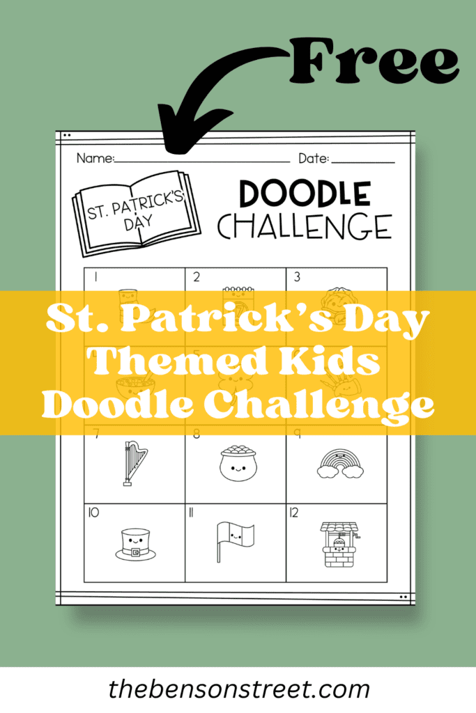 Free Printable St. Patrick's Day Doodle Challenge for Kids