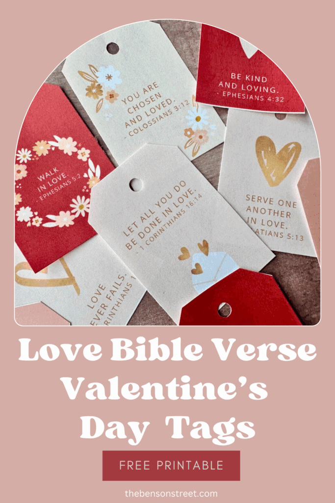 Scripture Valentines Free Printable Tags with Verses