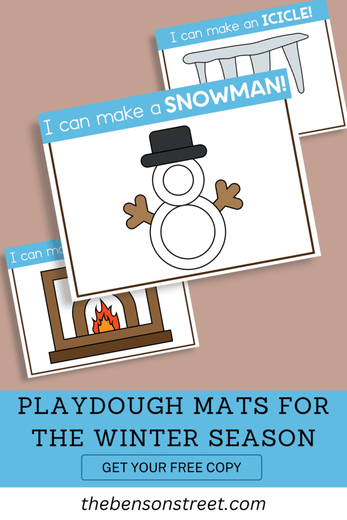 Free Printable Winter Playdough Mats for Kids - The Benson Street
