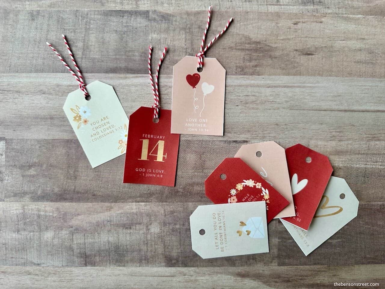 Scripture Valentines Free Printable Tags with Verses