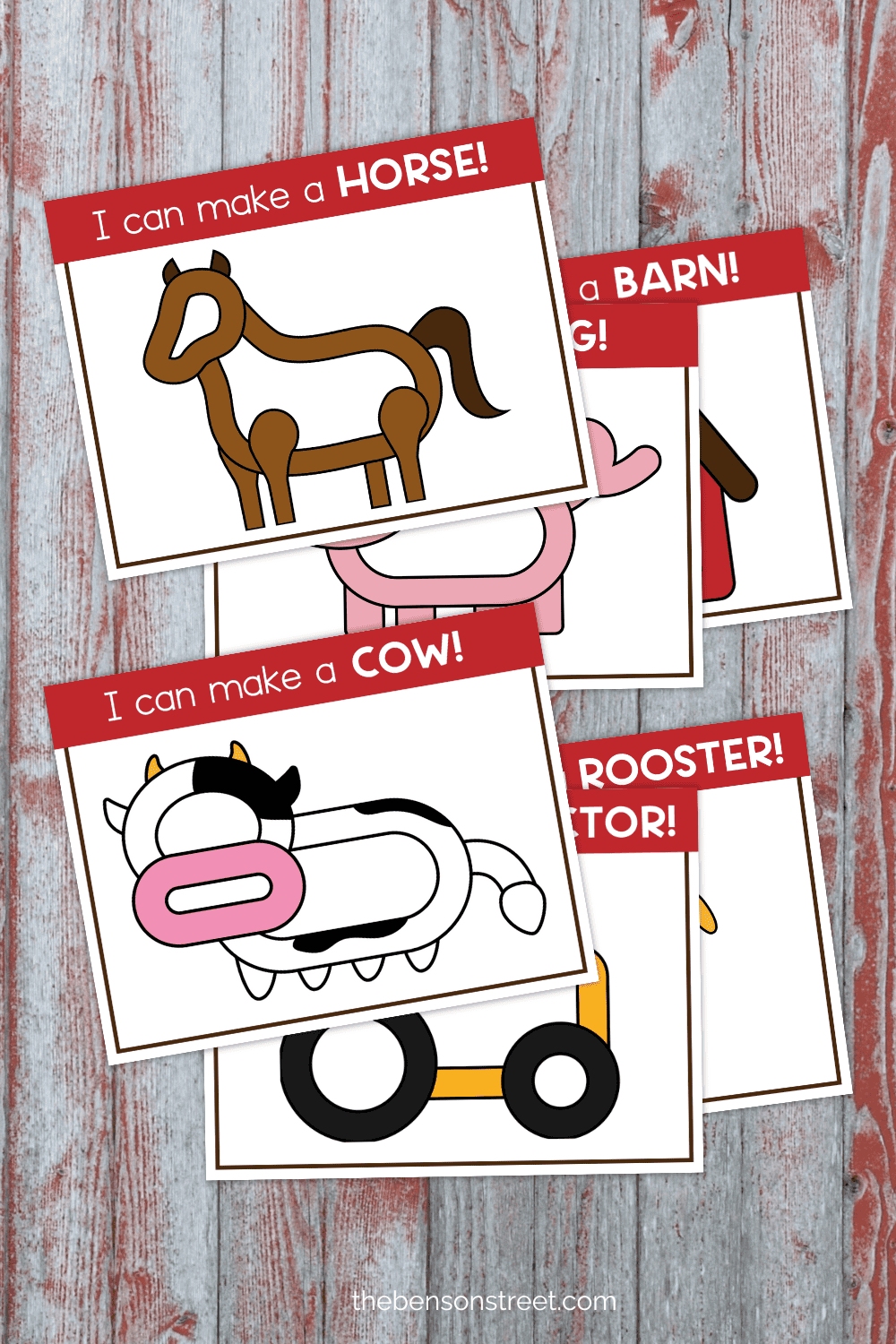Free Printable Farm Playdough Mats with Animals - The Benson Street