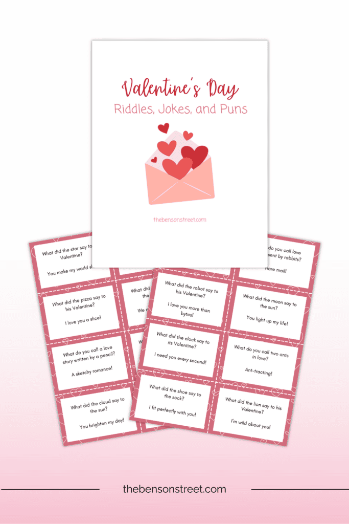 Valentine's Day Jokes for Kids: Free Printable Cards - The Benson Street