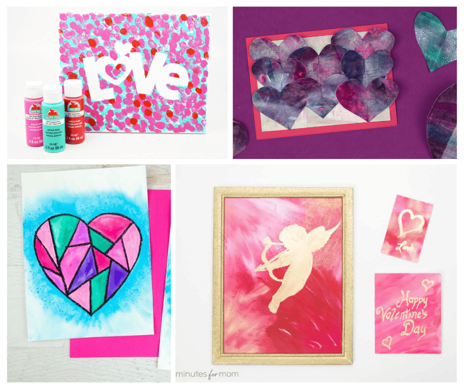 Valentine's Day Painting Ideas for Kids, Couples, Friends - The Benson ...