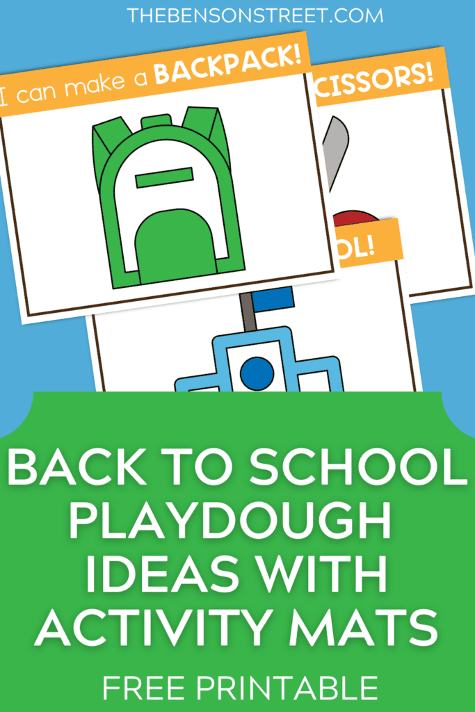 Free Printable School Playdough Mats for Kids - The Benson Street