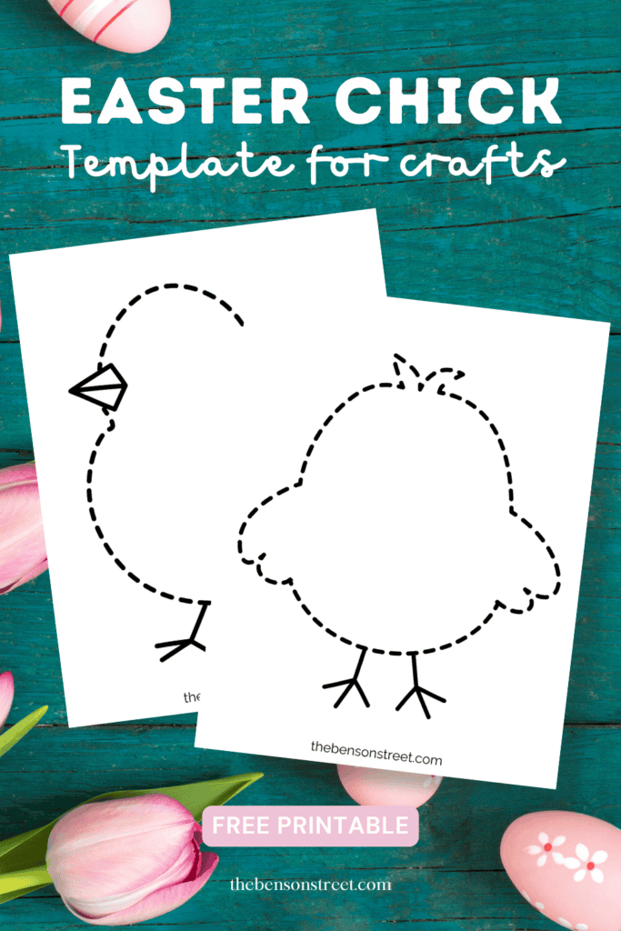 Free Printable Easter Chick Template for Kids Crafts - The Benson Street