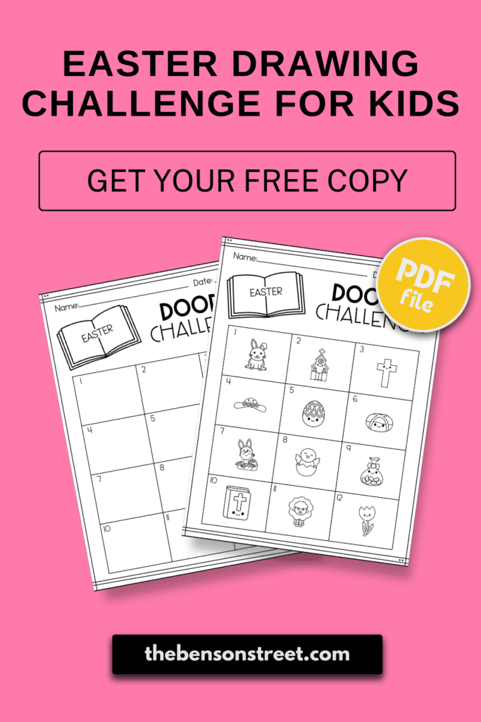 Free Printable Easter Doodle Challenge for Kids - The Benson Street