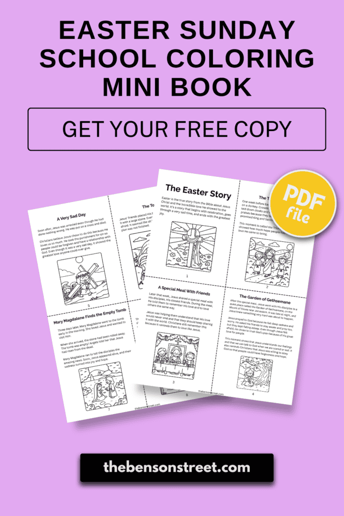 Free Printable Easter Story Mini Book for Sunday School - The Benson Street