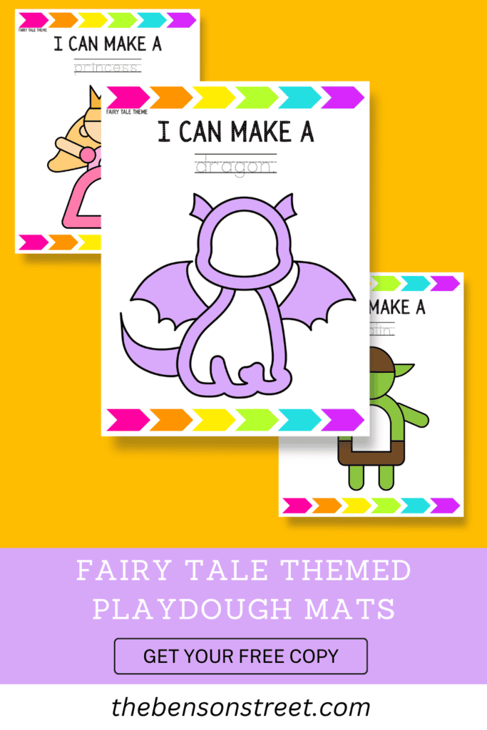 Free Printable Fairy Tale Playdough Mats