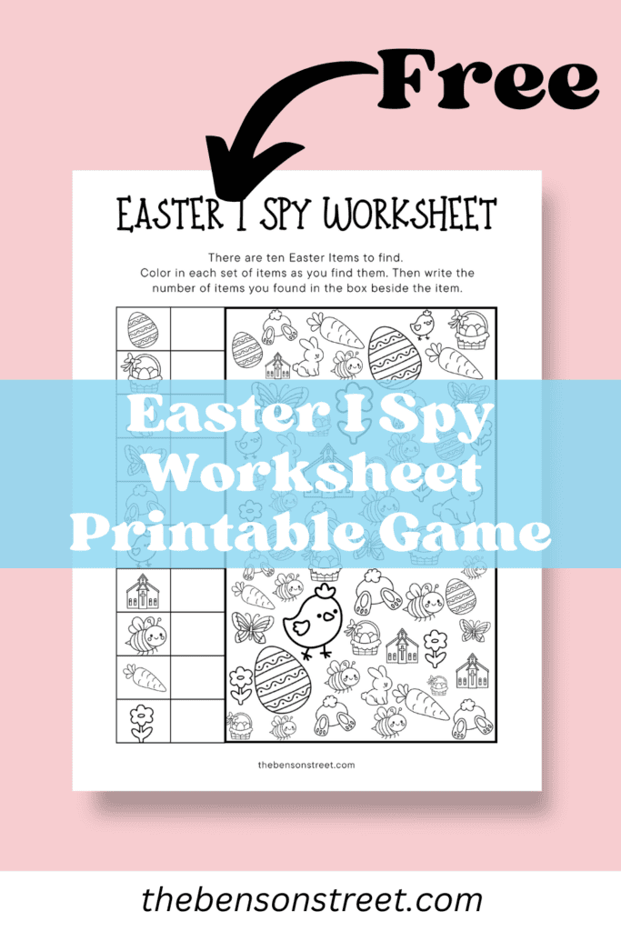 I Spy Easter Free Printable Count & Color Activity - The Benson Street