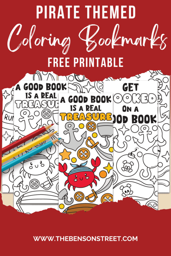 Free Printable Pirate Bookmarks to Color - The Benson Street