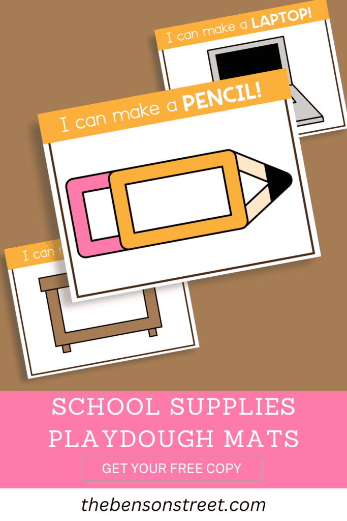 Free Printable School Playdough Mats for Kids - The Benson Street