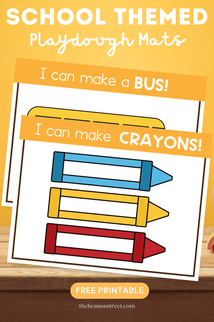 Free Printable School Playdough Mats for Kids - The Benson Street