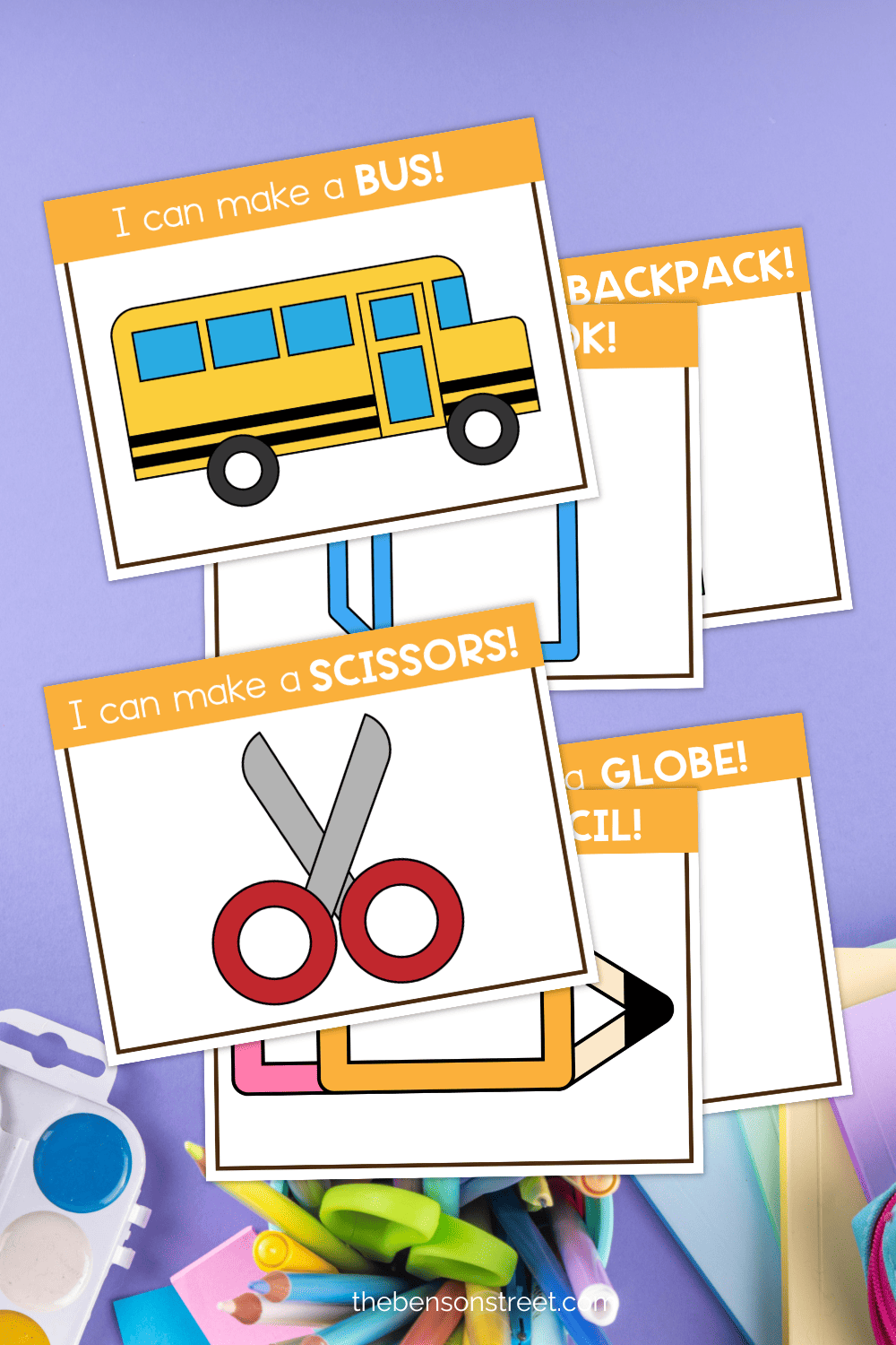 Free Printable School Playdough Mats for Kids - The Benson Street