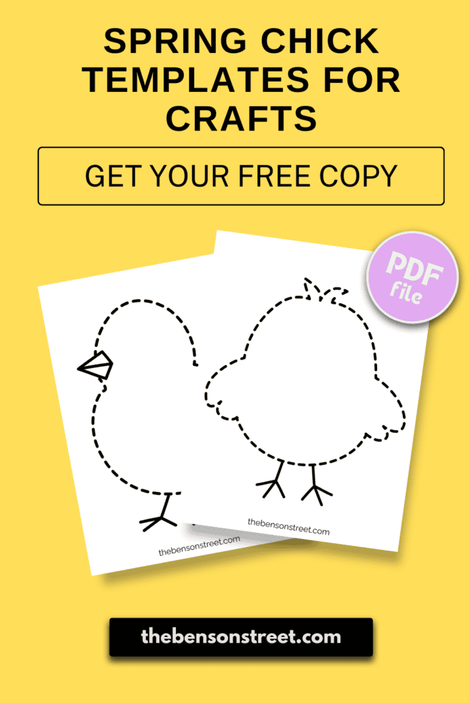 Free Printable Easter Chick Template for Kids Crafts - The Benson Street