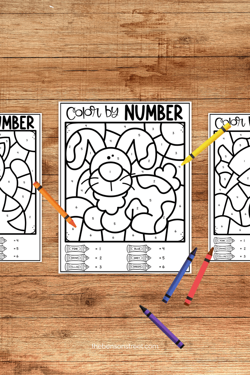 Free Printable Pets Color by Number Pages - The Benson Street