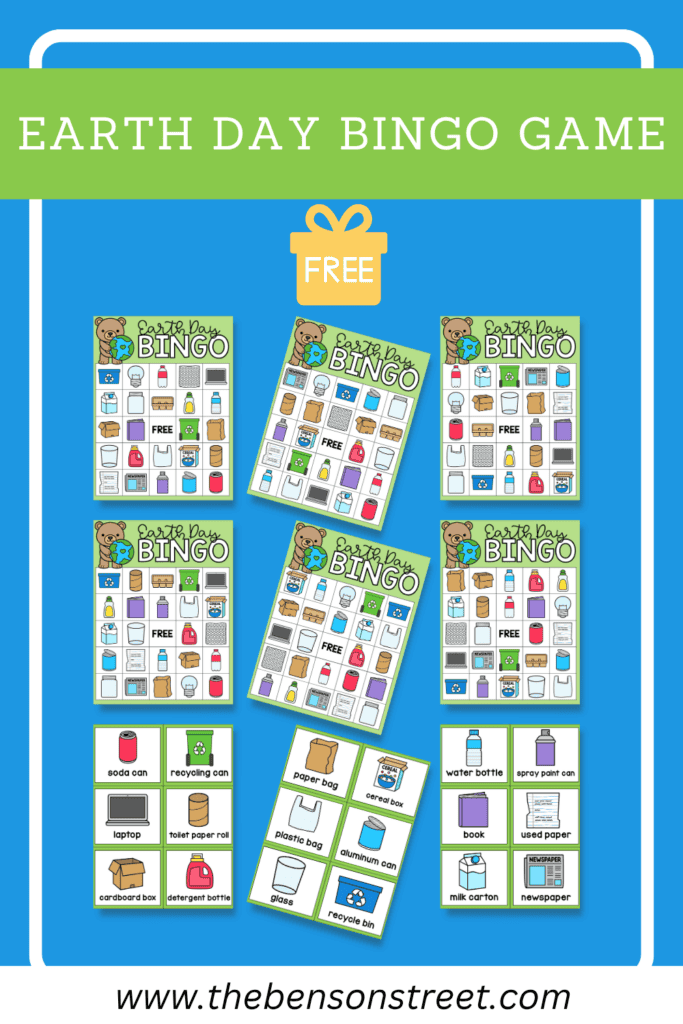 Free Printable Earth Day Bingo Cards Set for Kids - The Benson Street