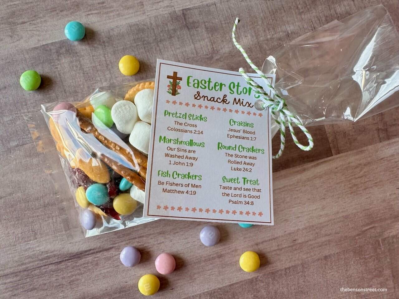 How to Make Easter Snack Mix with Free Printable Tags - The Benson Street