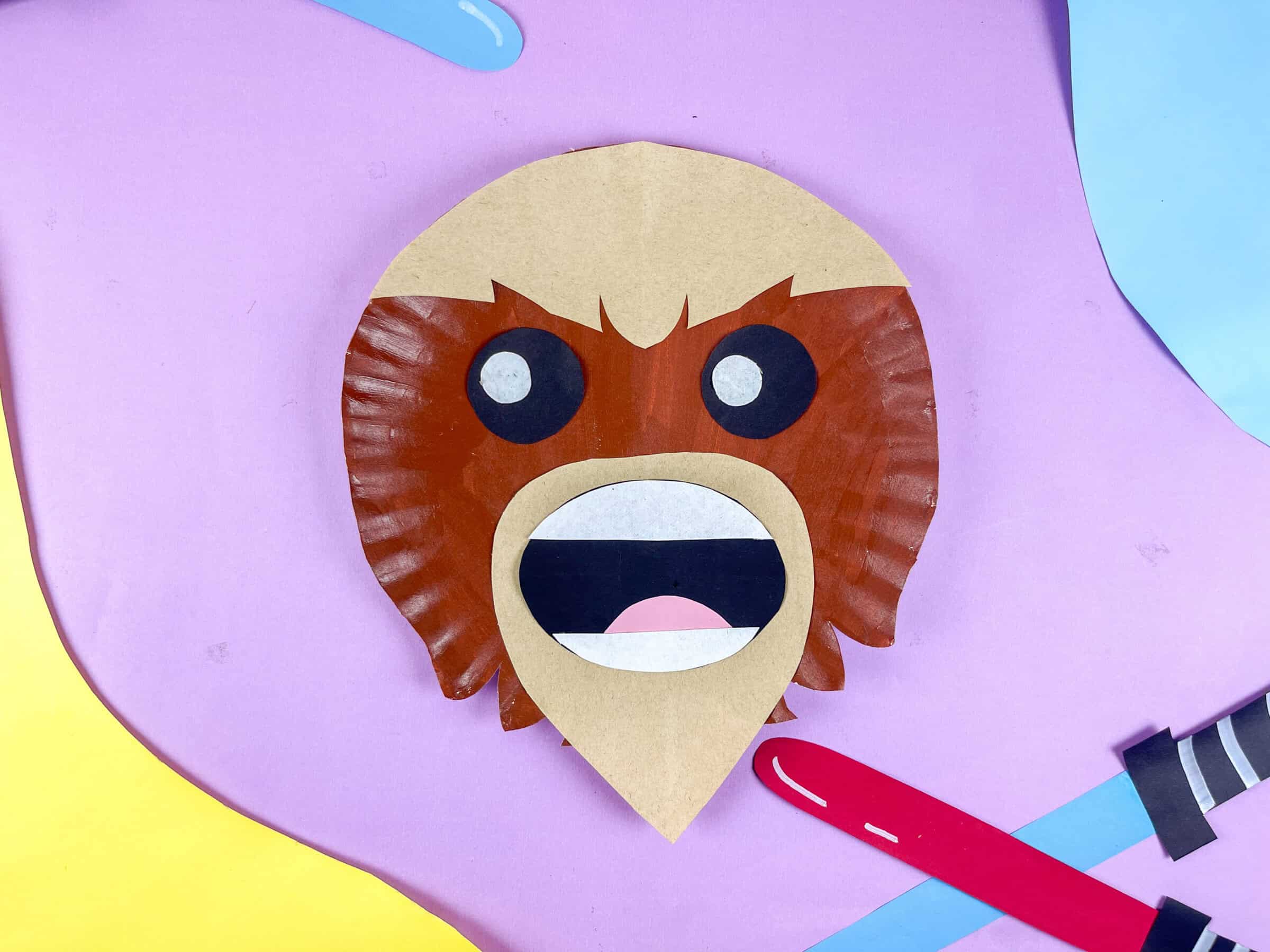 Chewbacca Paper Plate Craft: Free Printable Template - The Benson Street