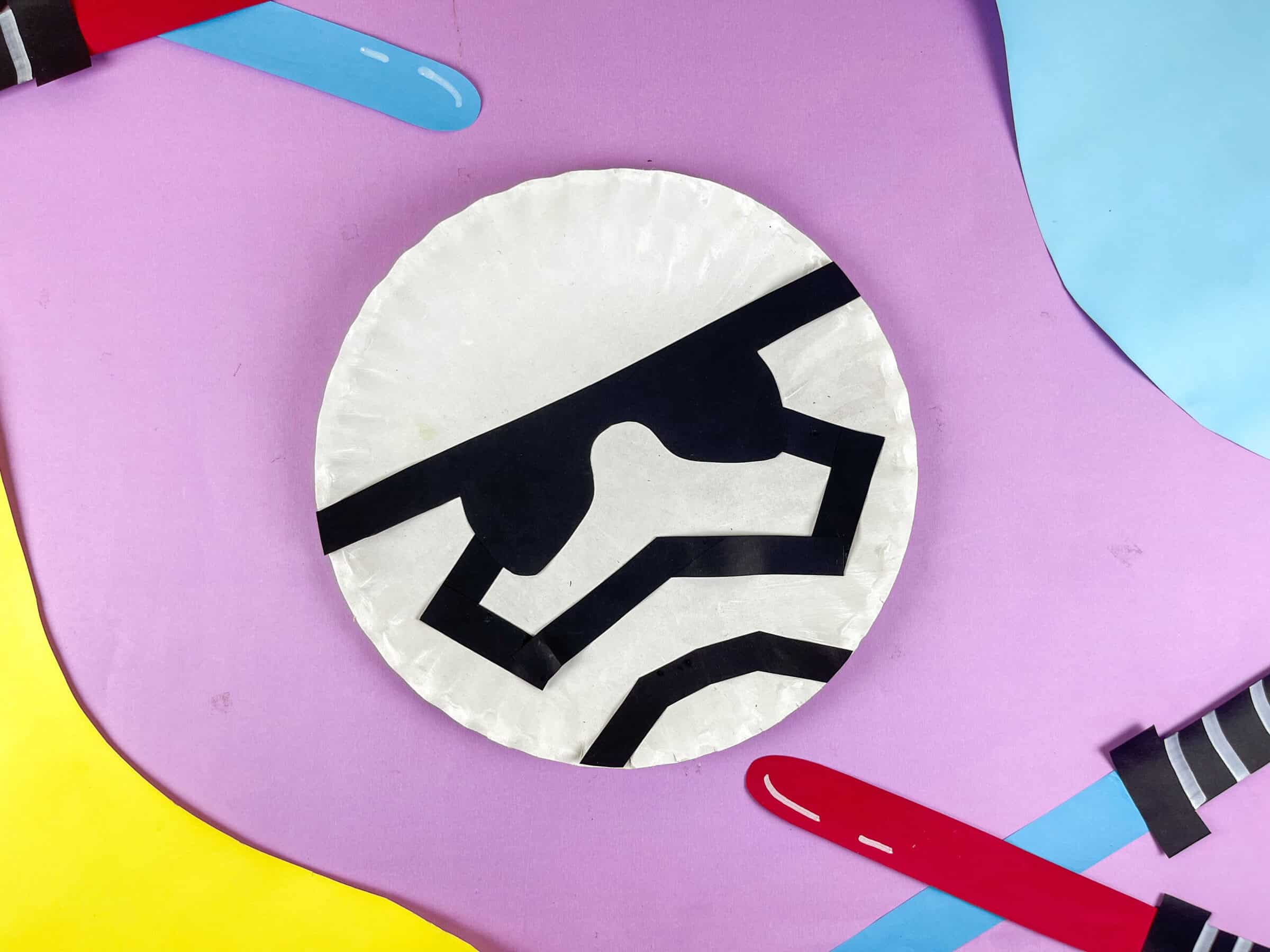 Stormtrooper Paper Plate Craft: Free Printable Template
