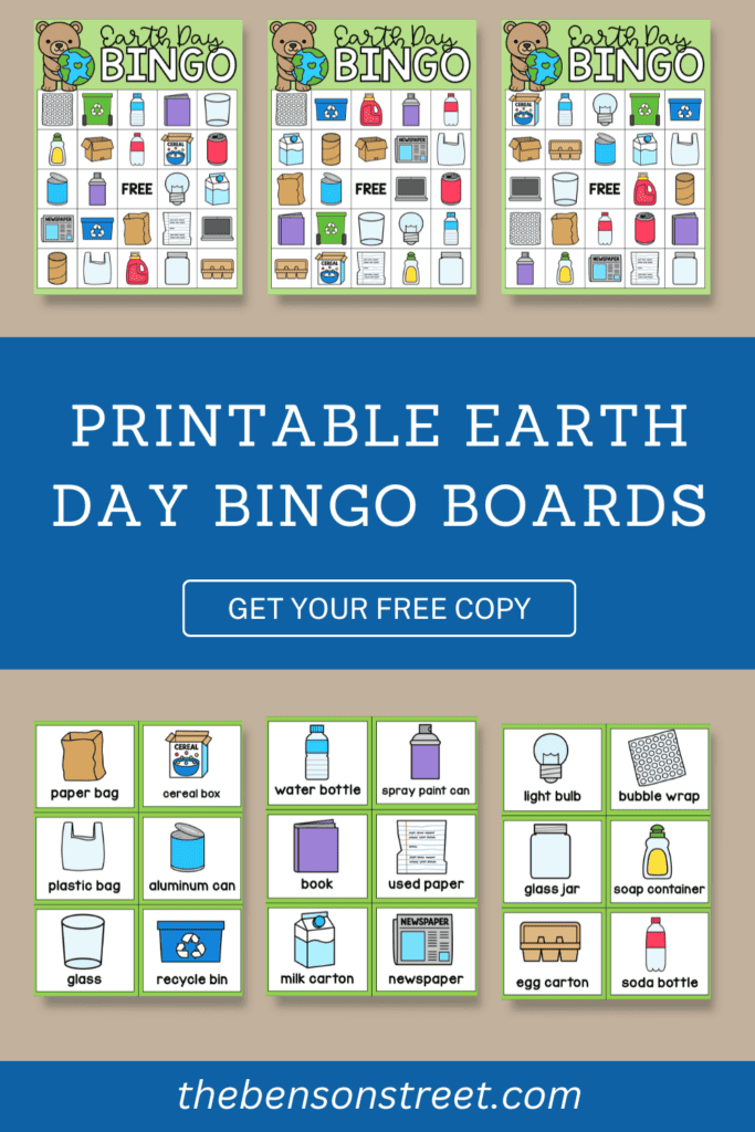 Free Printable Earth Day Bingo Cards Set for Kids - The Benson Street