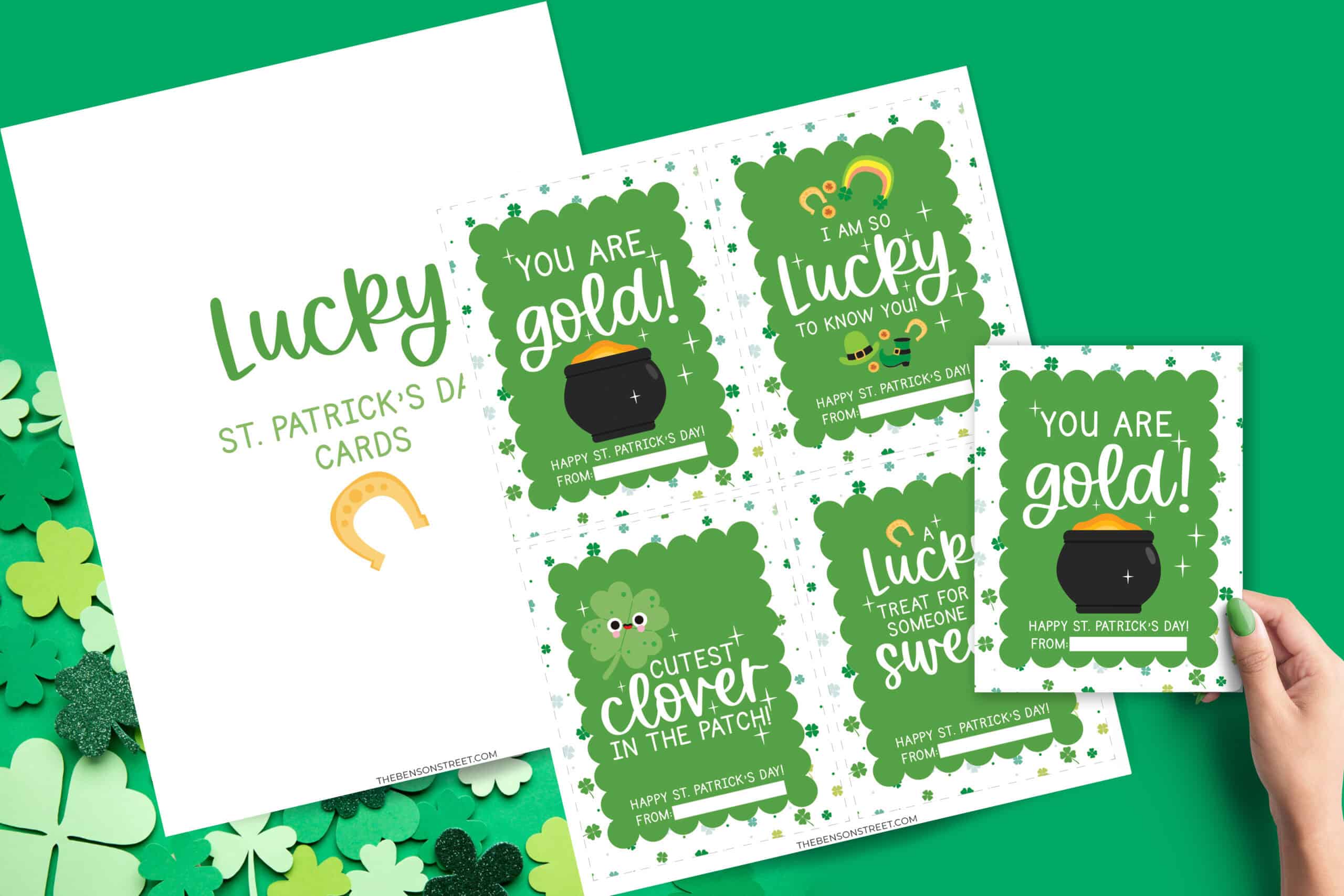 Free Printable St. Patrick's Day Cards for Kids - The Benson Street