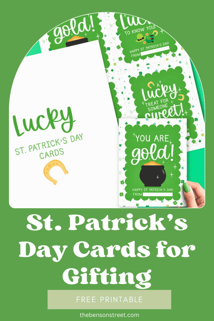 Free Printable St. Patrick's Day Cards for Kids - The Benson Street