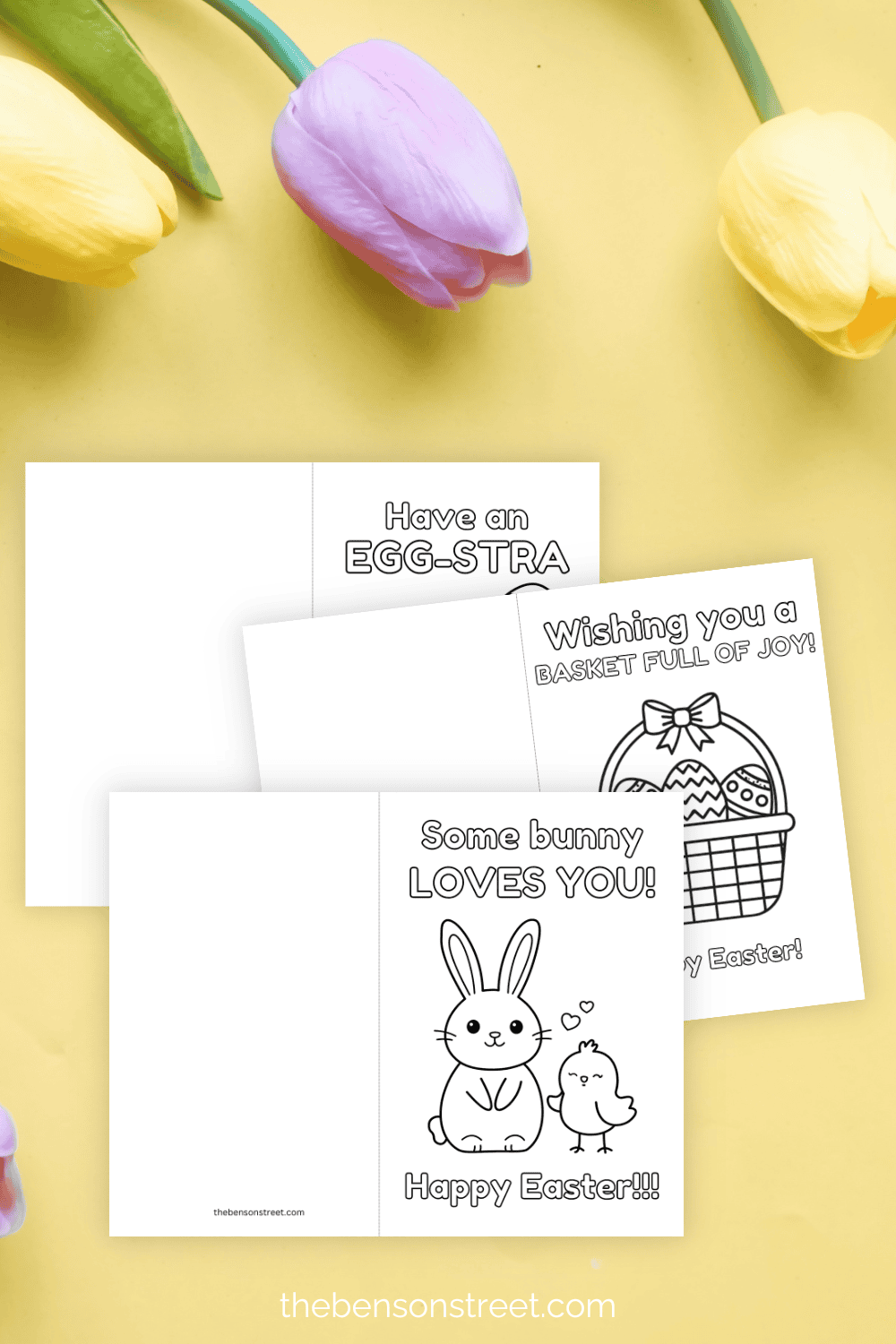 Free Printable Easter Cards to Color - The Benson Street