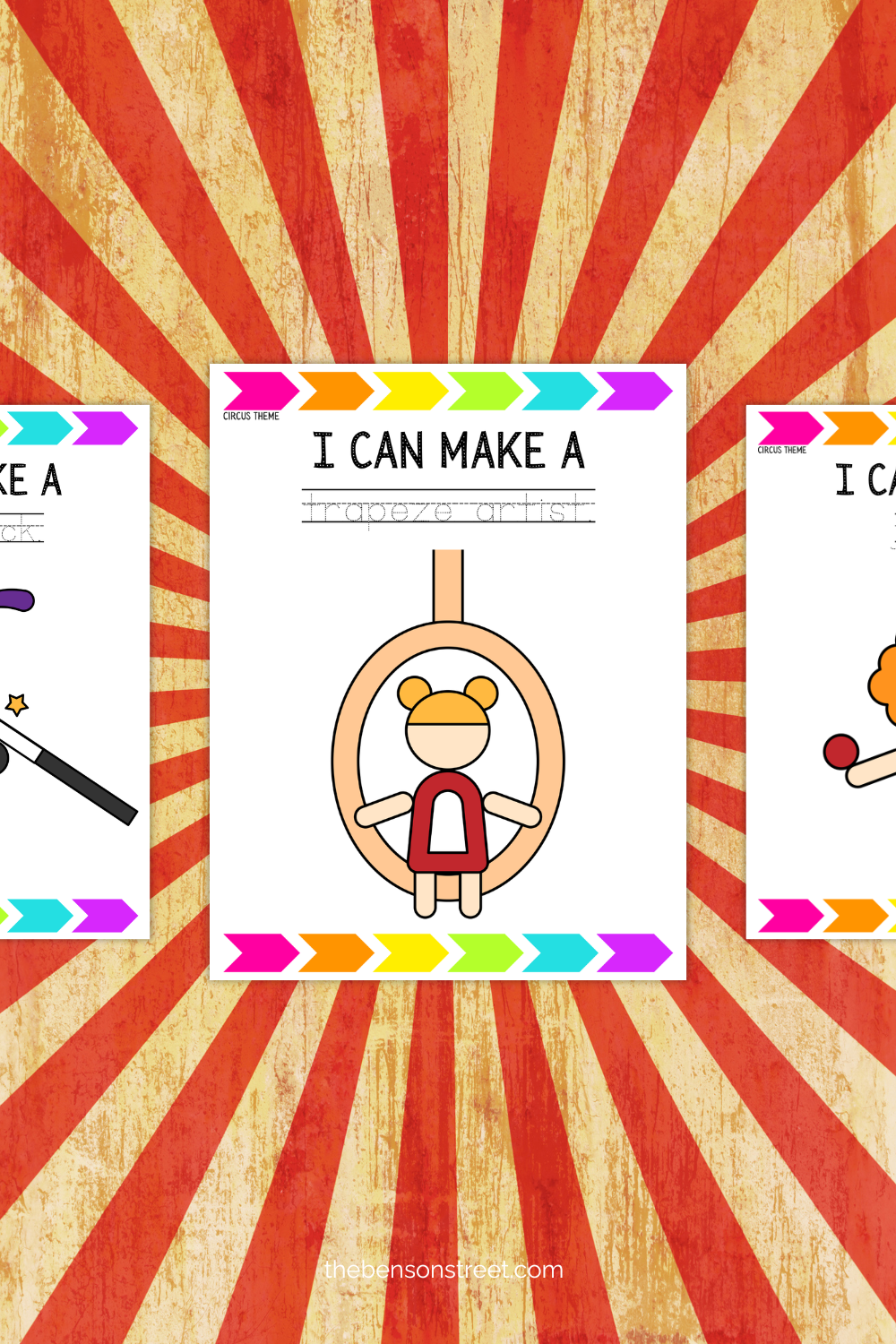 Free Printable Circus Playdough Mats for Kids - The Benson Street