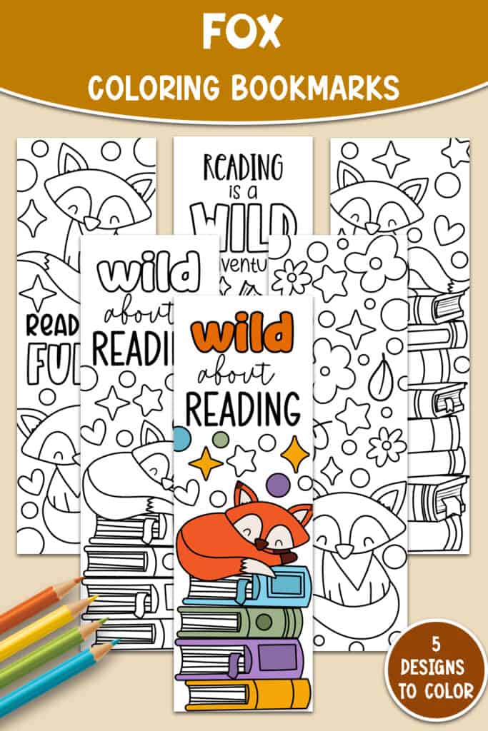 Free Printable Fox Bookmarks to Color - The Benson Street