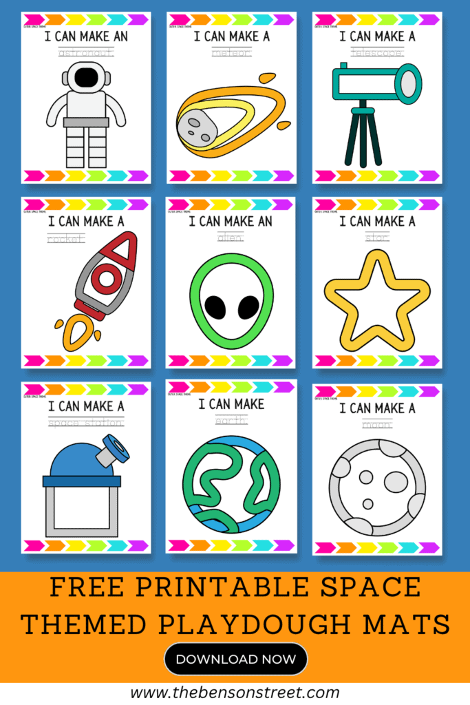 Free Printable Space Playdough Mats for Kids - The Benson Street