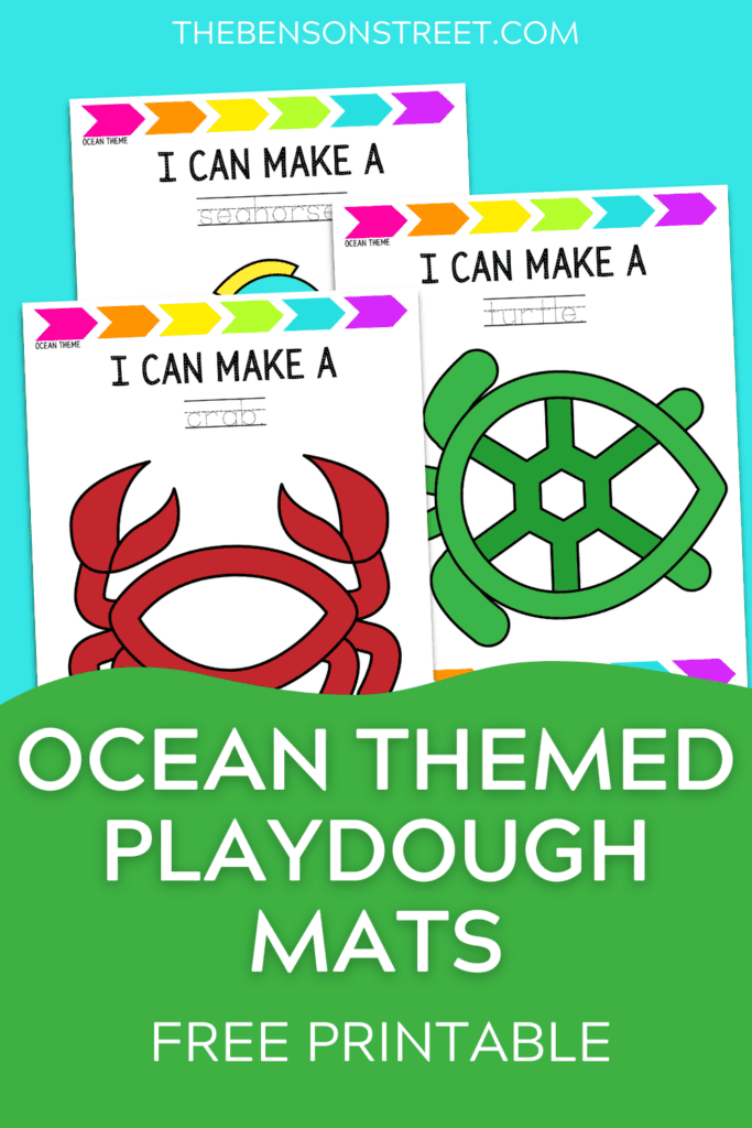 Free Printable Ocean Playdough Mats: Under the Sea Fun - The Benson Street
