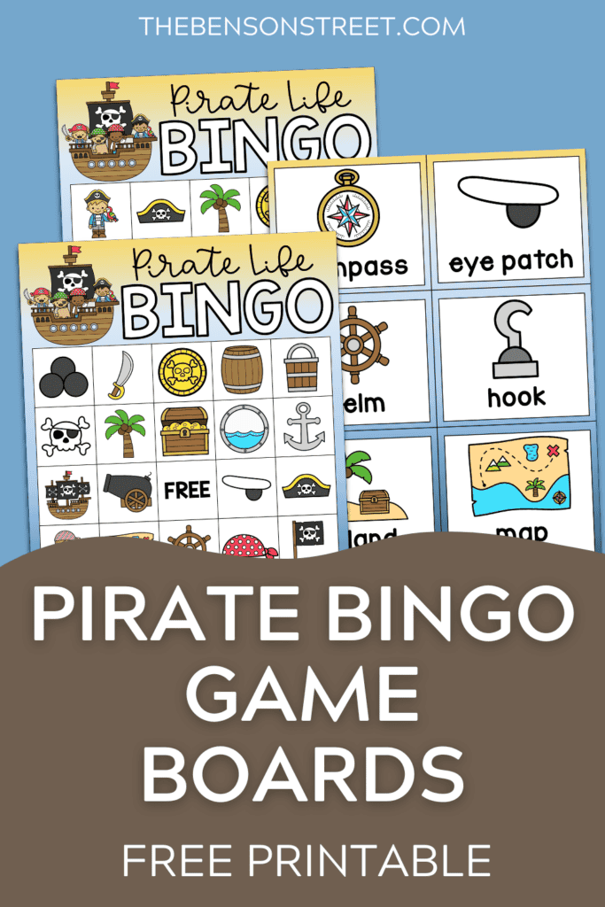 Free Printable Pirate Bingo: 30 Boards + Calling Cards - The Benson Street