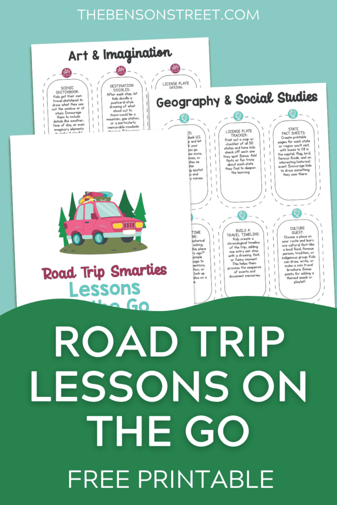 Road Trip Lessons on the Go: Free Printable Every Parent Needs This Summer