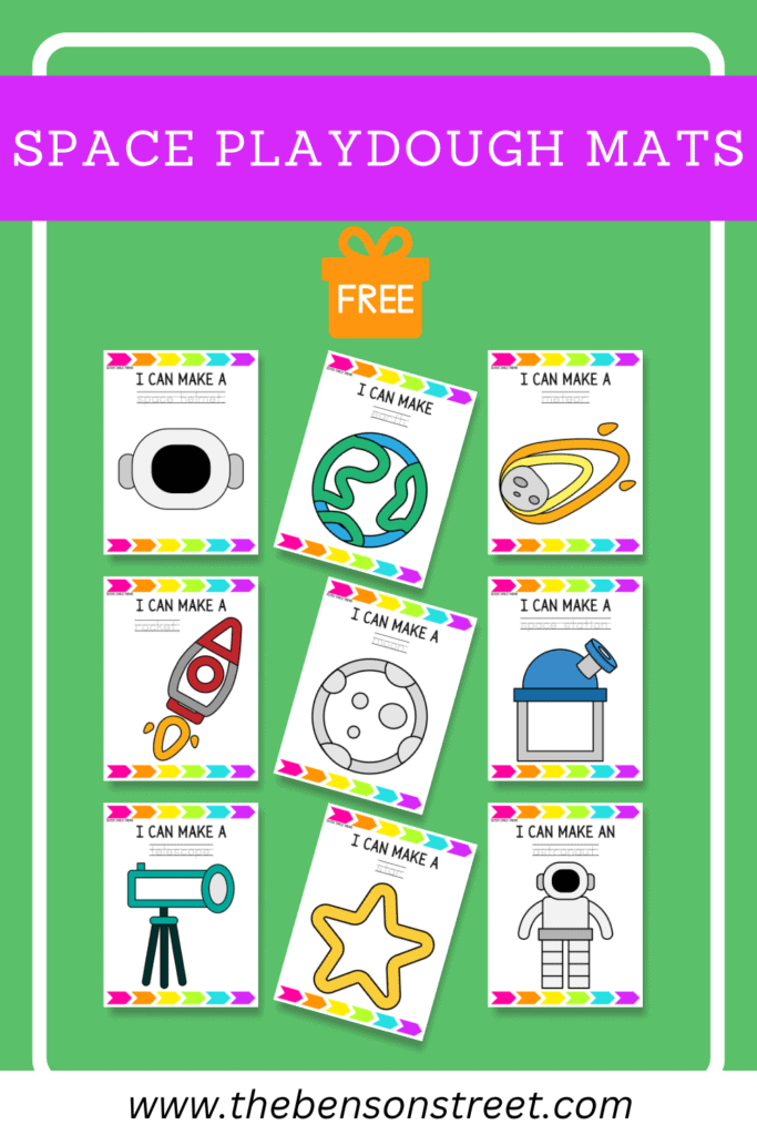 Free Printable Space Playdough Mats for Kids - The Benson Street