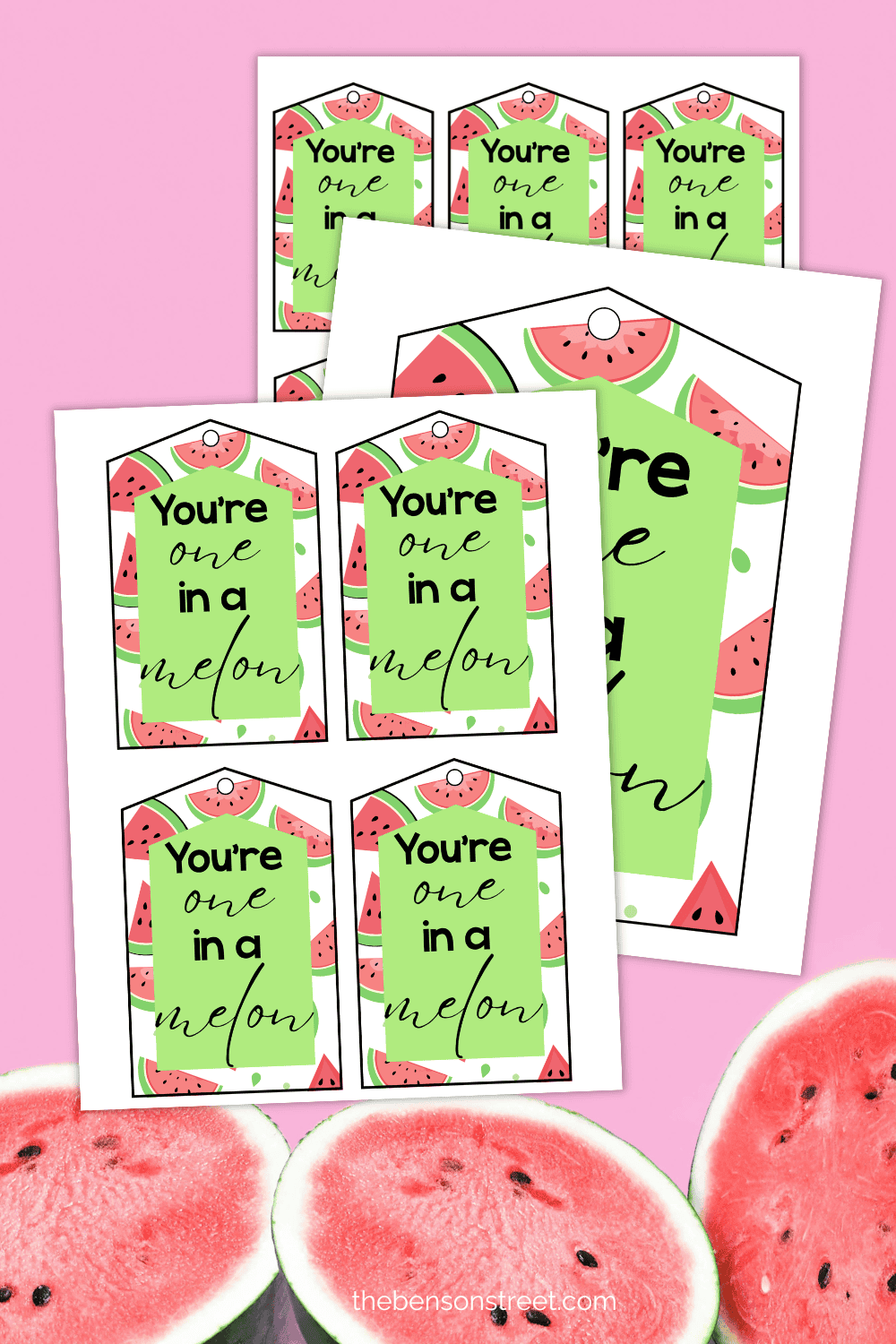 You're One in a Melon Free Printable Tag: Watermelon Tags - The Benson ...