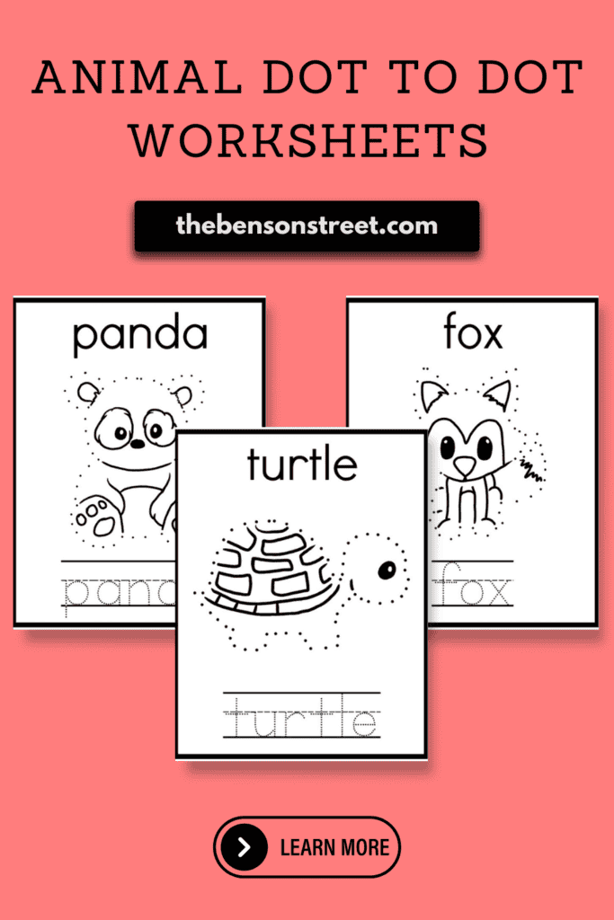 Free Printable Animal Connect the Dot Pages - The Benson Street