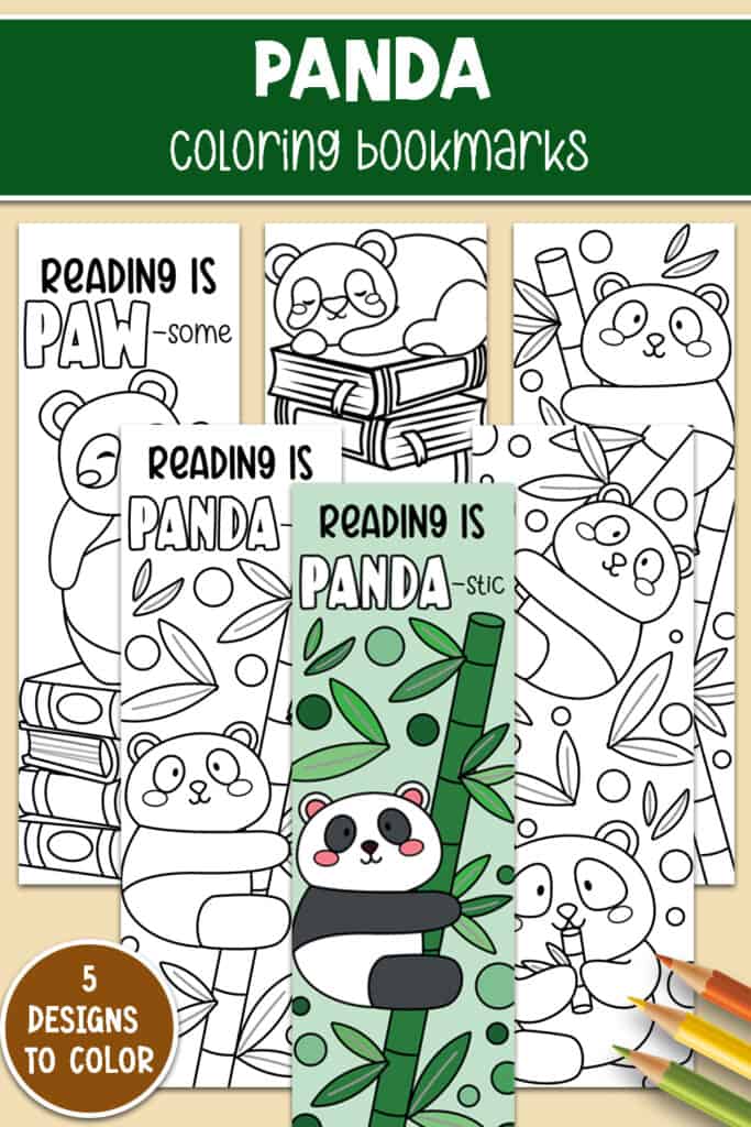Free Printable Panda Coloring Bookmarks - The Benson Street
