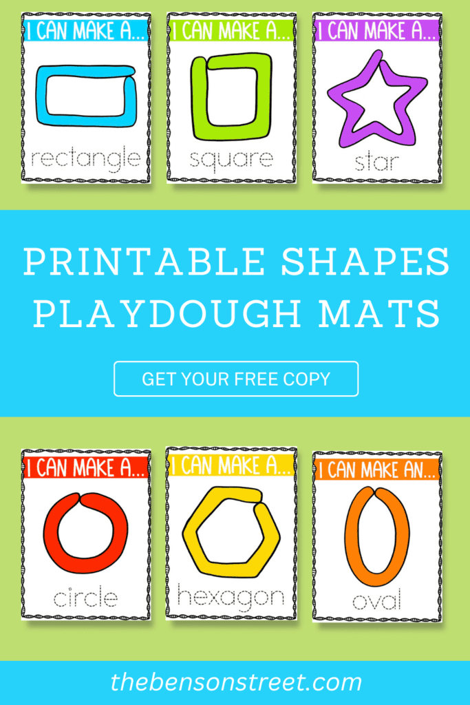 Free Printable Shapes Playdough Mats Bundle: 16 Shape Mats - The Benson ...