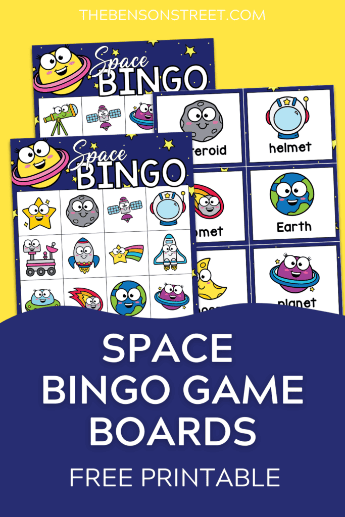 Free Printable Space Bingo Game Boards & Calling Cards - The Benson Street